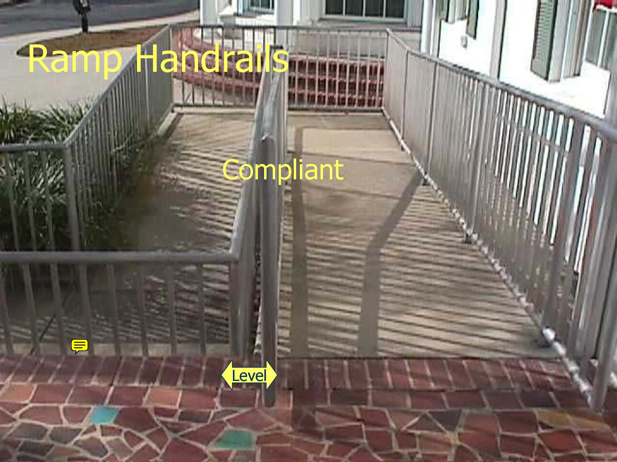 „Any part of an accessible route with a slope greater than 1:20 shall ...